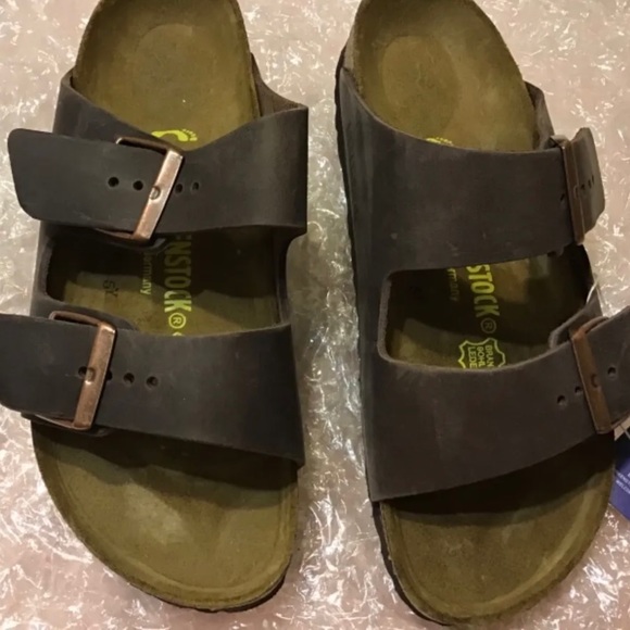 Birkenstock | Shoes | Birkenstock Arizona Habana Dark Brown Leather ...